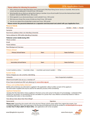 Fillable Online flyingdoctor org Give them wings application form Give ...