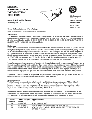 Fillable Online aopa Special airworthiness information bulletin - AOPA - aopa Fax Email Print ...