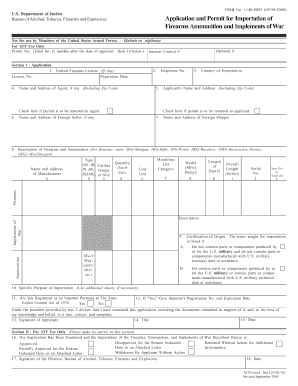 Fillable Online Department of Justice Bureau of Alcohol, Tobacco ...