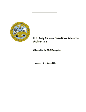 Fillable Online US Army Network Operations Reference Architecture Fax ...