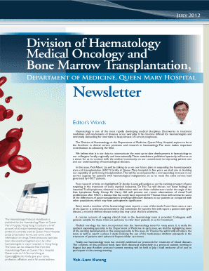 Fillable Online Department of Medicine Queen Mary Hospital Newsletter ...