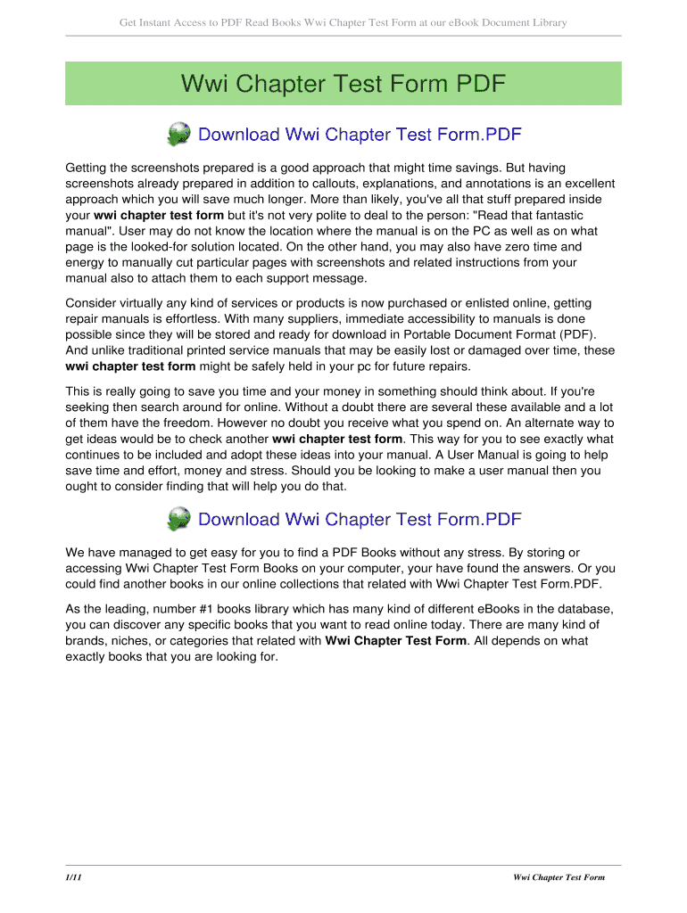 Fillable Online hbykyp Wwi Chapter Test Form - hbykypnet Fax Email ...