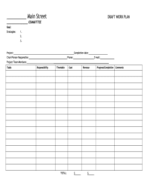 Fillable Online mdf Blank Work Plan Form - mdf Fax Email Print - pdfFiller
