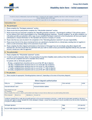 Fillable Online Disability Claim Form GE1034 Fax Email Print - pdfFiller