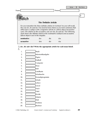 Fillable Online The Definite Article Fax Email Print - pdfFiller