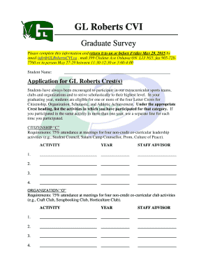 Fillable Online Grad Survey Fax Email Print - pdfFiller