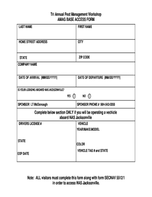 Fillable Online afpmb Tri Annual Pest Management Workshop AMAG BASE ...