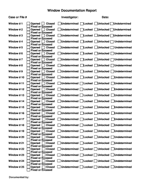 Fillable Online Window Condition Report Fax Email Print - pdfFiller