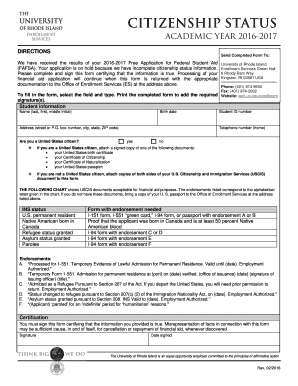Fillable Online CITIZENSHIP STATUS Fax Email Print - pdfFiller