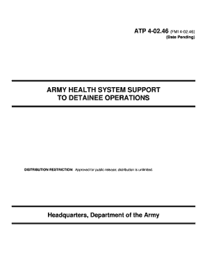 Fillable Online ARMY HEALTH SYSTEM SUPPORT TO DETAINEE OPERATIONS Fax ...