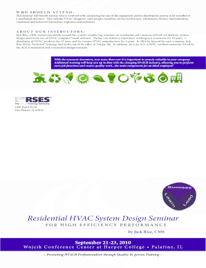 Fillable Online rses Residential HVAC System Design Seminar - RSESorg ...