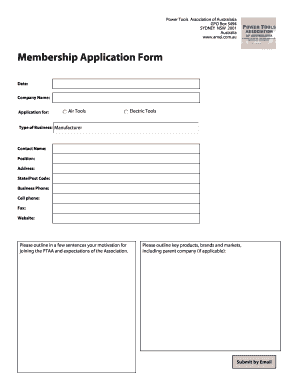 Fillable Online Membership Application Form Membership Application Form ...