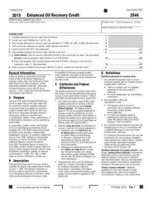 Fillable Online 2015 Form 3546 -- Enhanced Oil Recovery Credit ...