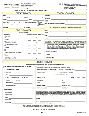 Fillable Online Biochemical Requisition Form Fax Email Print - pdfFiller
