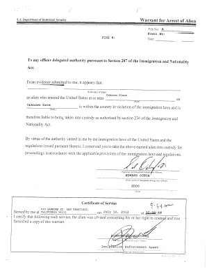 Fillable Online Sample immigration court materials - Immigration ...