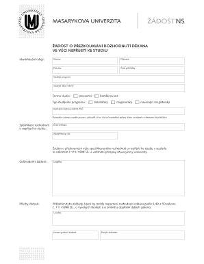 Fillable Online ped muni DOST O PEZKOUMN ROZHODNUT DKANA Fax Email Print - pdfFiller