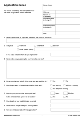 Court Forms N244 | pdfFiller