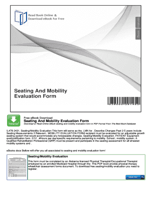 Fillable Online Seating And Mobility Evaluation Form - nocReadCom Fax ...