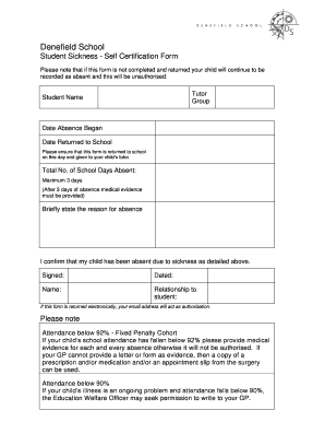 Self Certification Note - Fill Online, Printable, Fillable, Blank ...