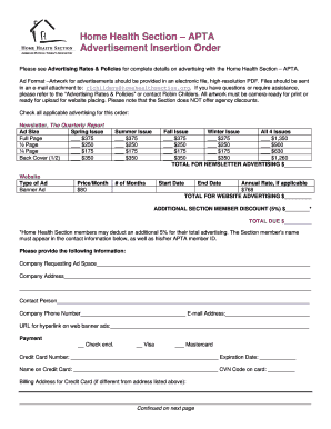 Fillable Online homehealthsection Home Health Section APTA ...