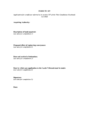 Land Tribunal Application Form | pdfFiller