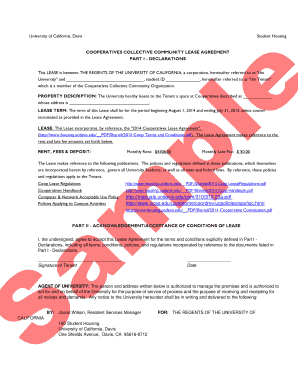 Fillable Online housing ucdavis Monthly Rent 430600 Monthly Late Fee ...