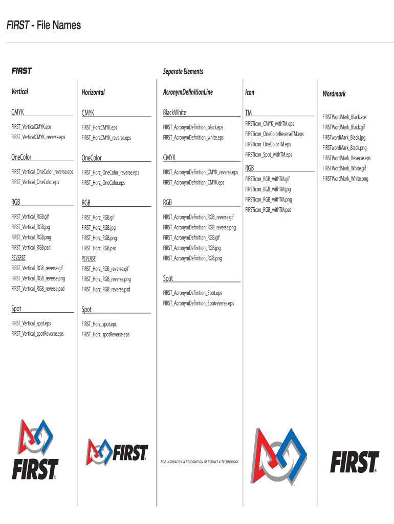 Fillable Online FIRST - File Names Fax Email Print - pdfFiller