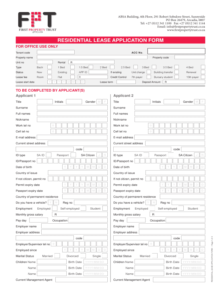 Fillable Online firstpropertytrust co FPT App Form 2indd Fax Email ...