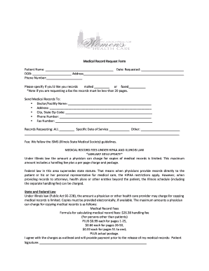 Fillable Online Medical-Records-Fee-Schedule Fax Email Print - pdfFiller