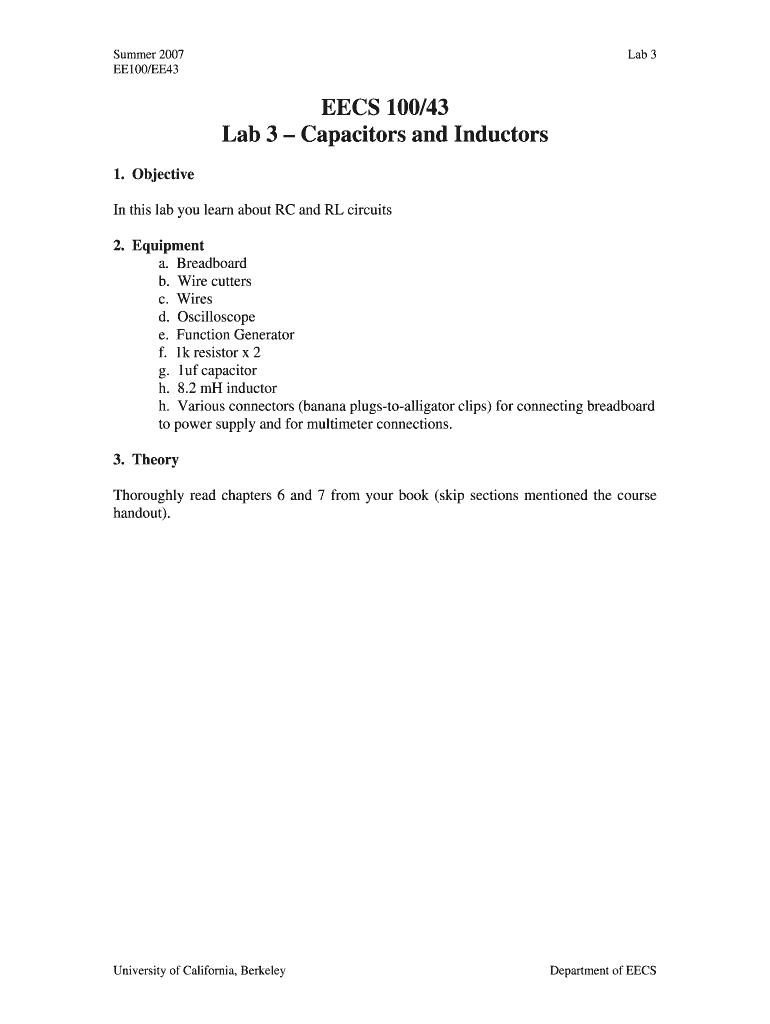 Fillable Online inst eecs berkeley eecs100eecs43lab3-capacitorsinductors.doc - inst eecs ...