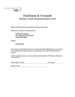 Fillable Online Vision Reimbursement NEWdoc Fax Email Print - pdfFiller