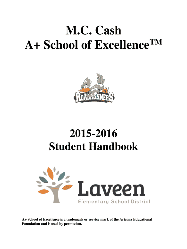Fillable Online mccash laveeneld MC Cash A School of Excellence ...