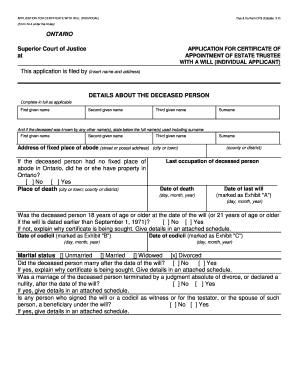 Fillable Online rc lsuc on Superior Court of Justice APPLICATION FOR ...