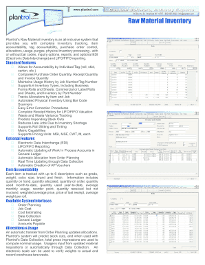 Fillable Online Raw Material Inventory Fax Email Print - pdfFiller