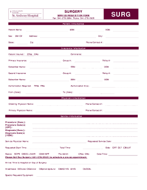 Fillable Online sahpendleton SURG Fax Email Print - pdfFiller