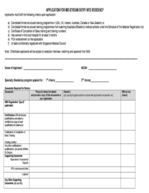 Fillable Online Name of Applicant MCR - physicianmohhcomsg Fax Email ...