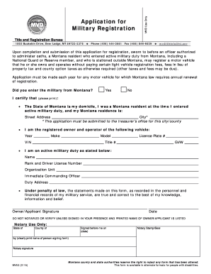 Fillable Online flathead mt Military Registration Fax Email Print ...