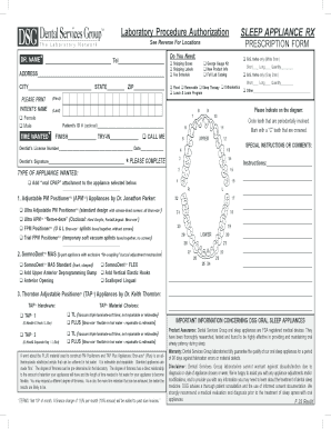 Fillable Online dentalservices Laboratory Procedure Authorization SLEEP ...