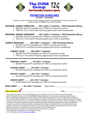 Fillable Online PROMOTION GUIDELINES - theZONEgroup Fax Email Print ...