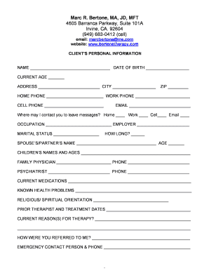 Fillable Online Intake and Engagement Letter (updated Jan 2015).doc Fax ...