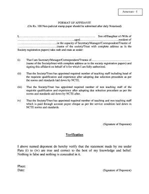 Fillable Online FORMAT OF AFFIDAVIT Fax Email Print - pdfFiller