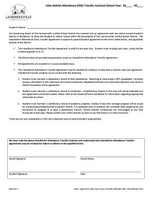 Fillable Online IDA Form 3 Transfer Contract-11-12docx Fax Email Print ...