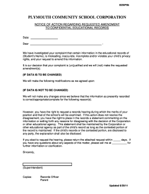 Fillable Online TO CONFIDENTIAL EDUCATIONAL RECORDS Fax Email Print ...