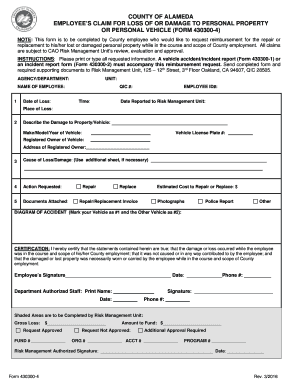 Fillable Online acgov Form 430300-4 Employee Claim Form Rev6-2015 Fax ...