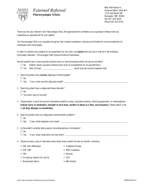 Mayo Clinic Referral Form - Fill Online, Printable, Fillable, Blank ...