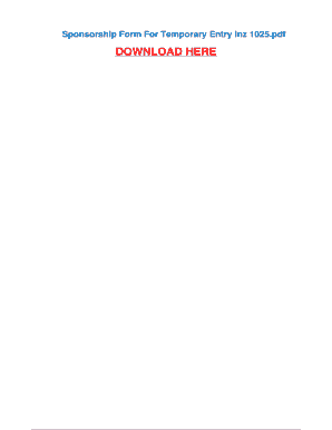Fillable Online pdf DOWNLOAD HERE Sponsorship Form for Temporary Entry ...