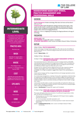 Fillable Online MANDATORIES MADE EASY ETHICS PRACTICE MANAGEMENT AND ...