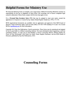 Fillable Online bcmin Bcm Counseling Forms 8pdf - bcmin Fax Email Print ...