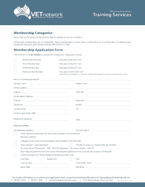 Fillable Online training vetnetwork org VETnetwork Australia Training Services Fax Email Print ...