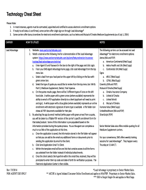 Fillable Online 2014 Carrier Technology Cheat Sheet.doc Fax Email Print ...